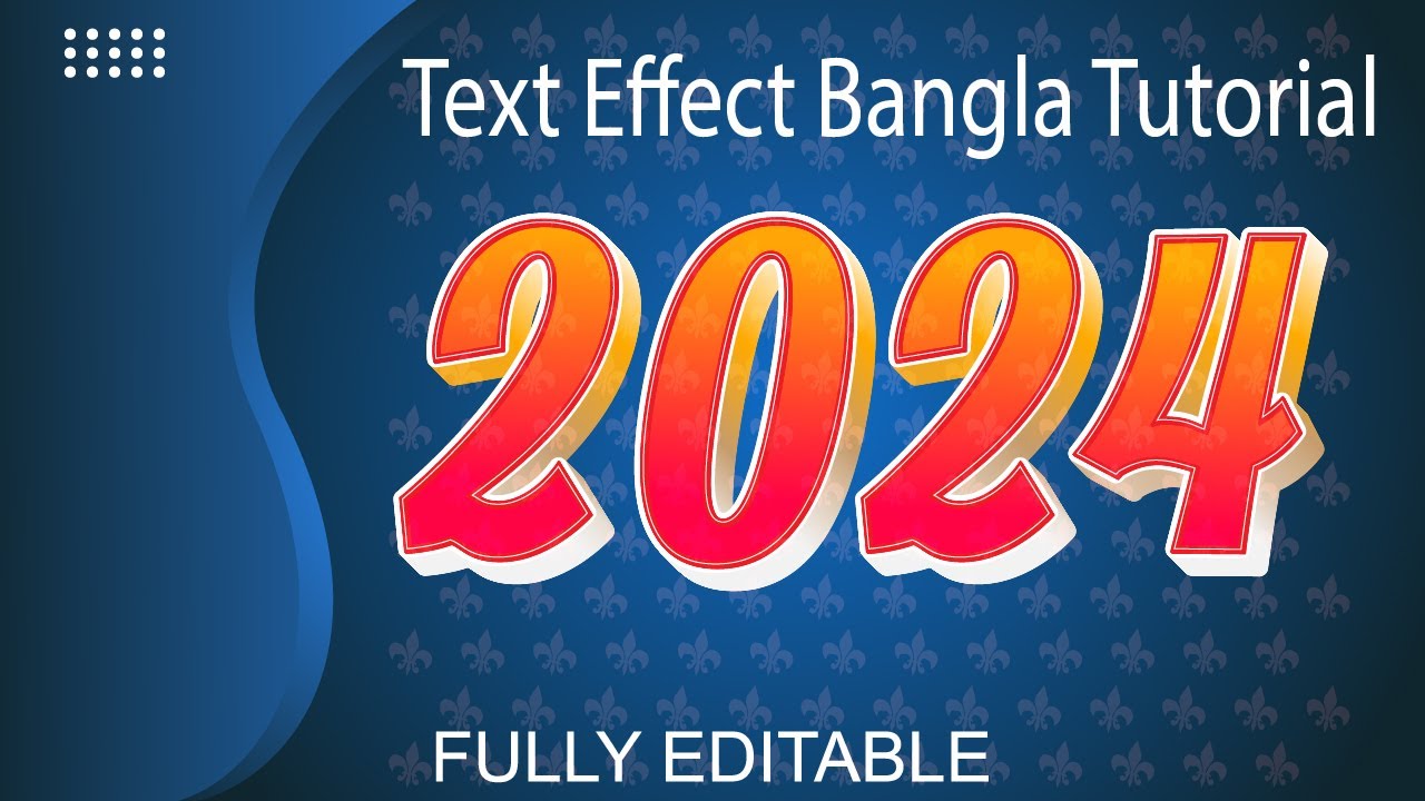 How To Create 3d Text Effect design - text effect design in adobe illustrator bangla tutorial ...