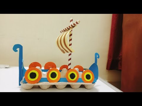 Egg carton Boat | Boat making | @shampachakrabarty9280 - YouTube