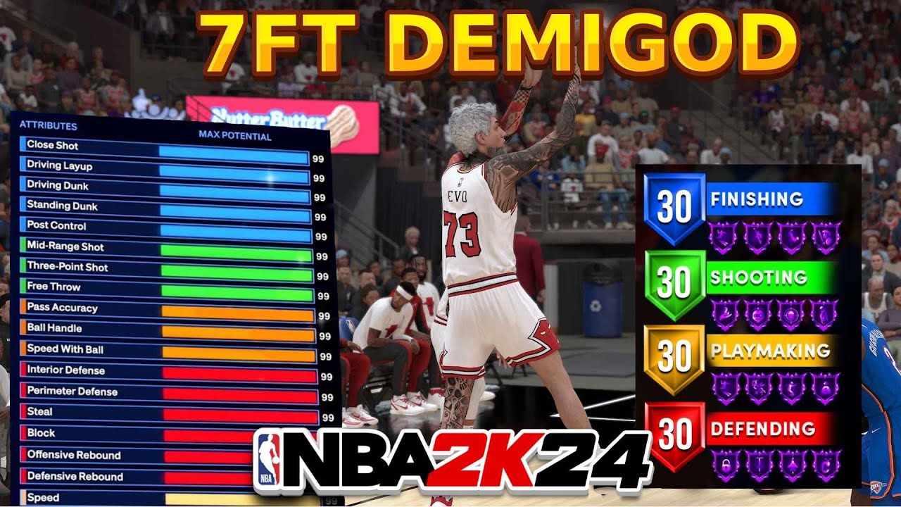 THE MOST DEMIGOD 7FT BUILD IN NBA 2K24 - YouTube