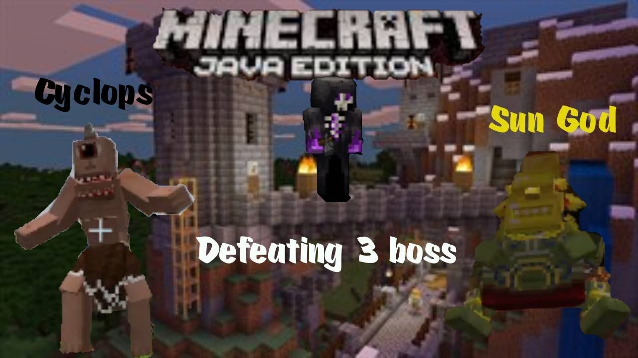 Defeating 3 boss in minecraft Medieval World!! - YouTube