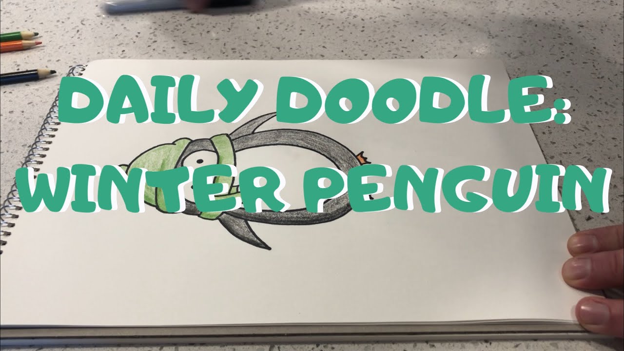 How to draw a Winter Penguin! - YouTube