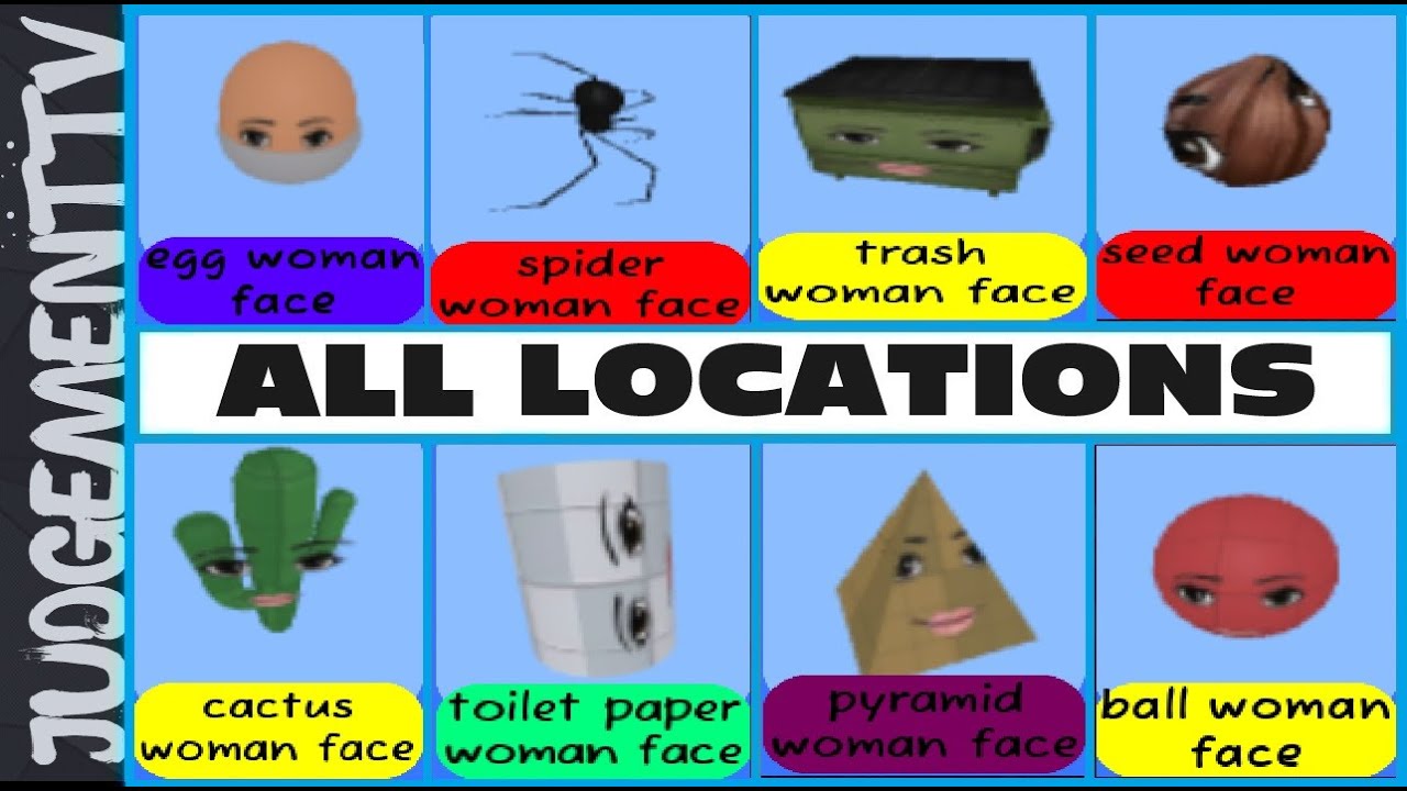 FIND THE WOMAN FACES - ALL 131 WOMAN FACES ON ROBLOX - YouTube