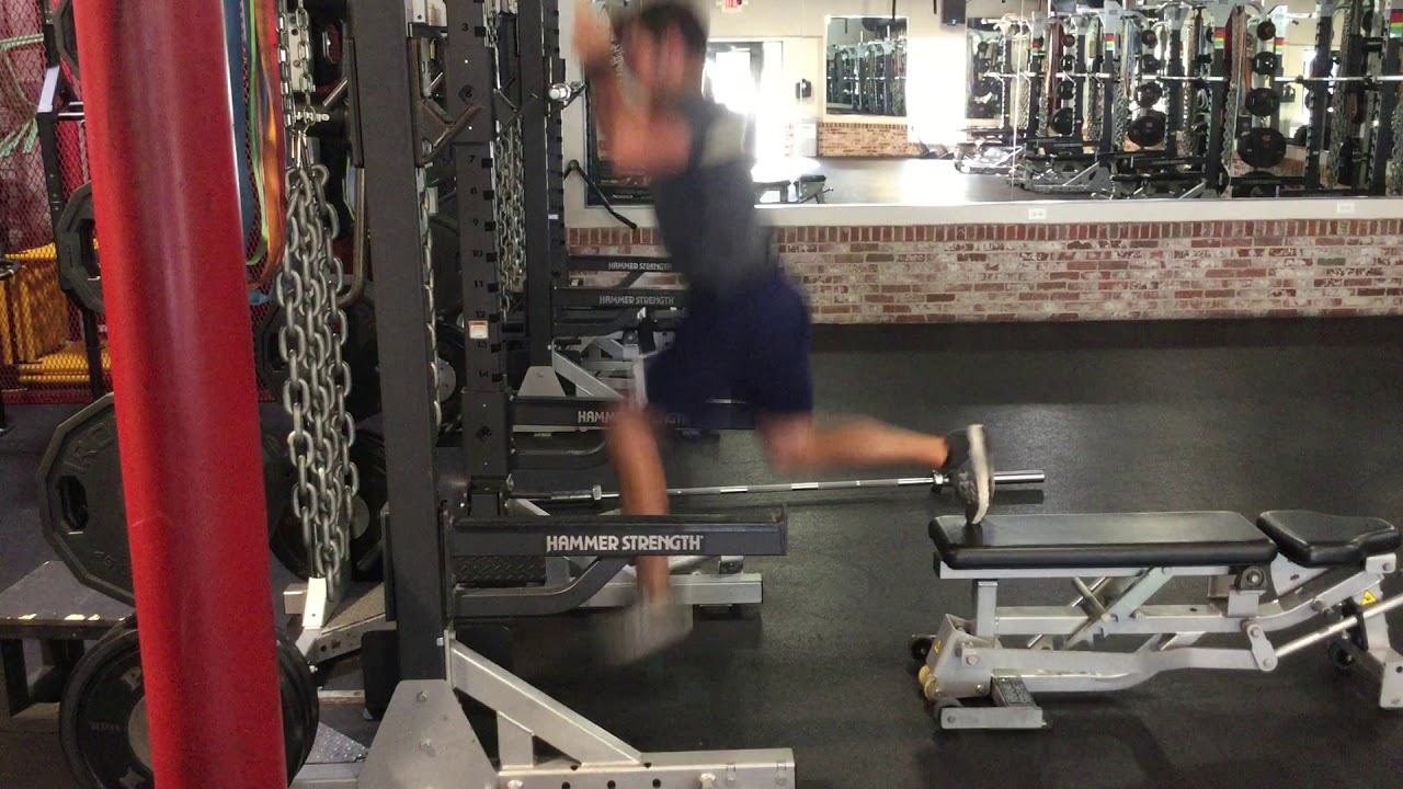 Accelerated Band Rear Foot Elevated Reactive Jump - YouTube
