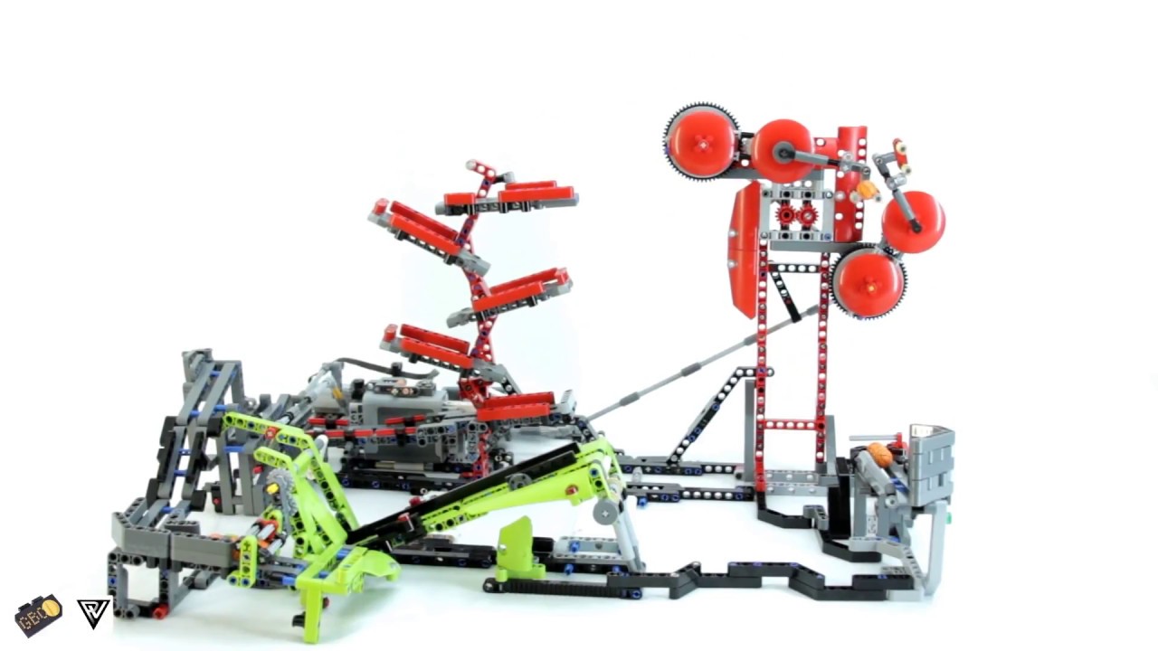 Awesome Motorized LEGO Ball Machine Gear Loop - YouTube