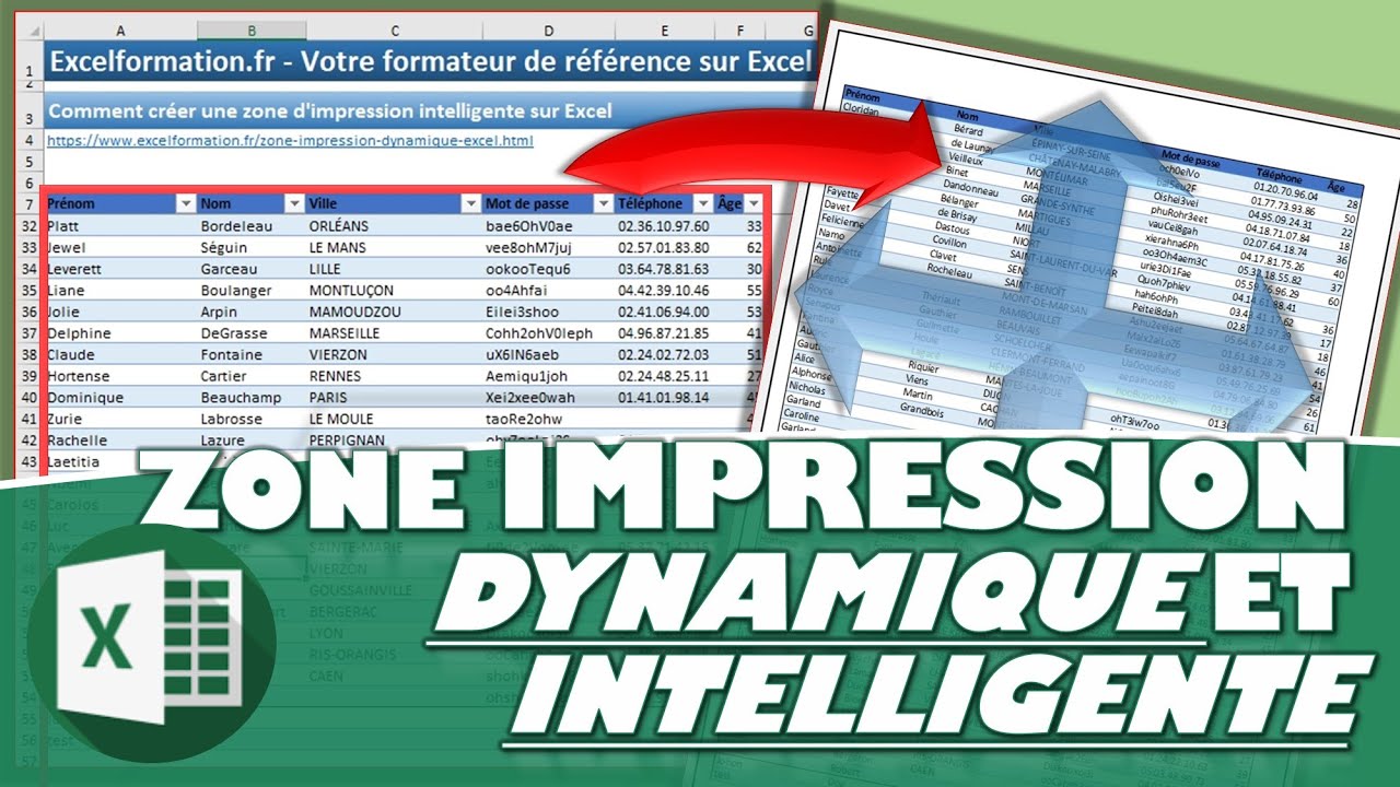 COMMENT CRÉER UNE ZONE D’IMPRESSION DYNAMIQUE ET INTELLIGENTE SUR EXCEL ...