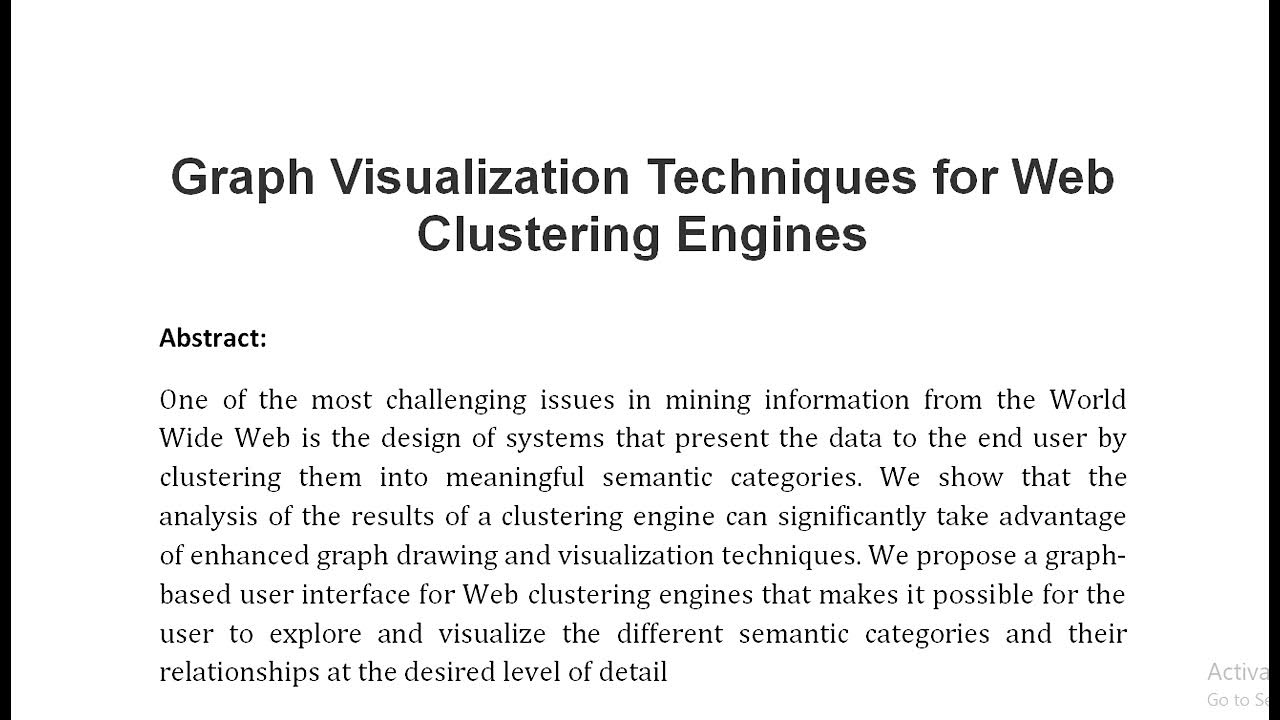 Graph Visualization Techniques for Web Clustering Engines - YouTube