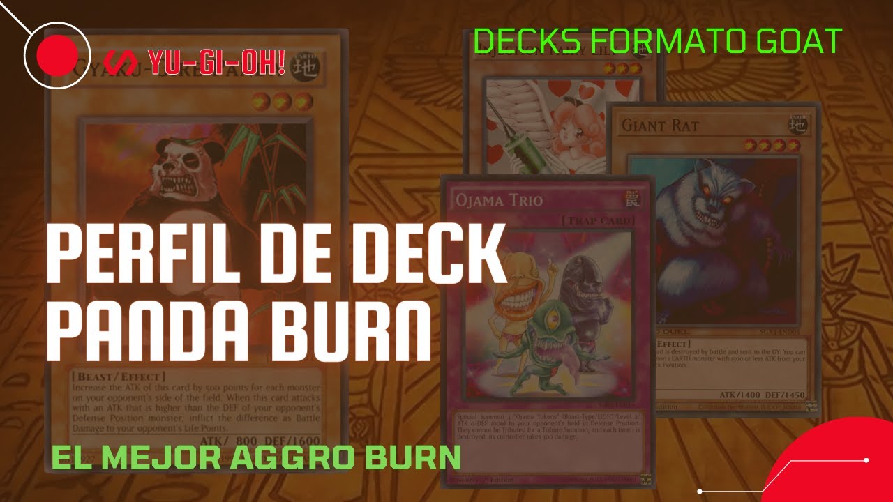 Perfil de Deck Panda Burn - Yugioh Formato Goat / Time Wizard - YouTube