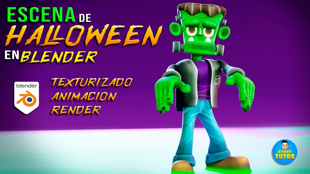🧟🧟crea una escena animada de HALLOWEEN en Blender 🧟🧟parte 2 - YouTube