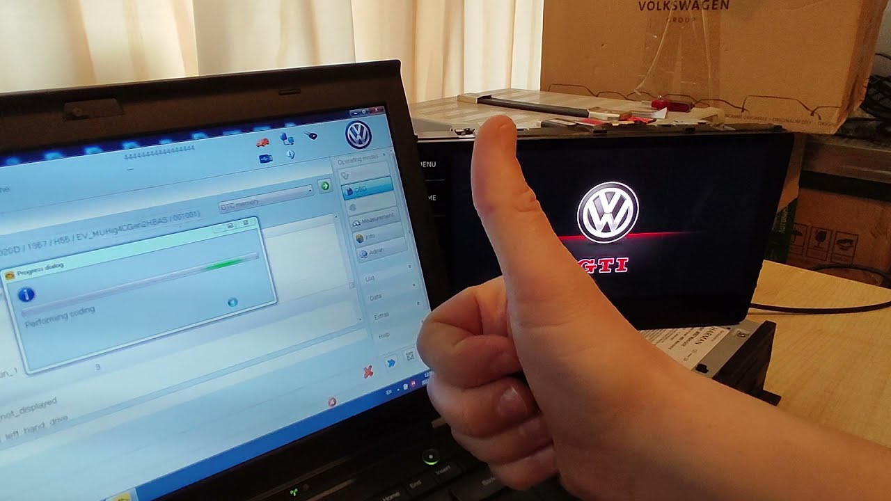 VW GTI LOGO CHANGE with ODIS coding software O D I S - YouTube