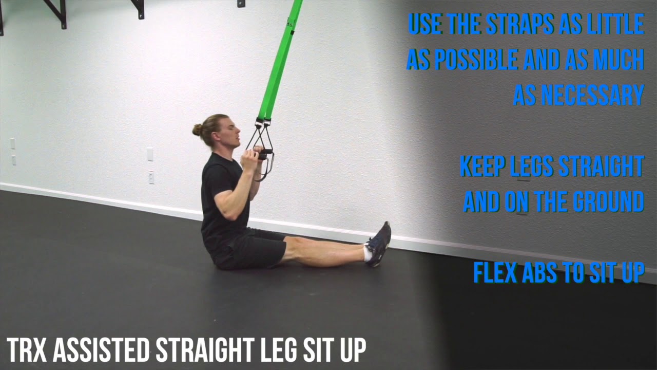 TRX Assisted Straight Leg Sit Up - YouTube