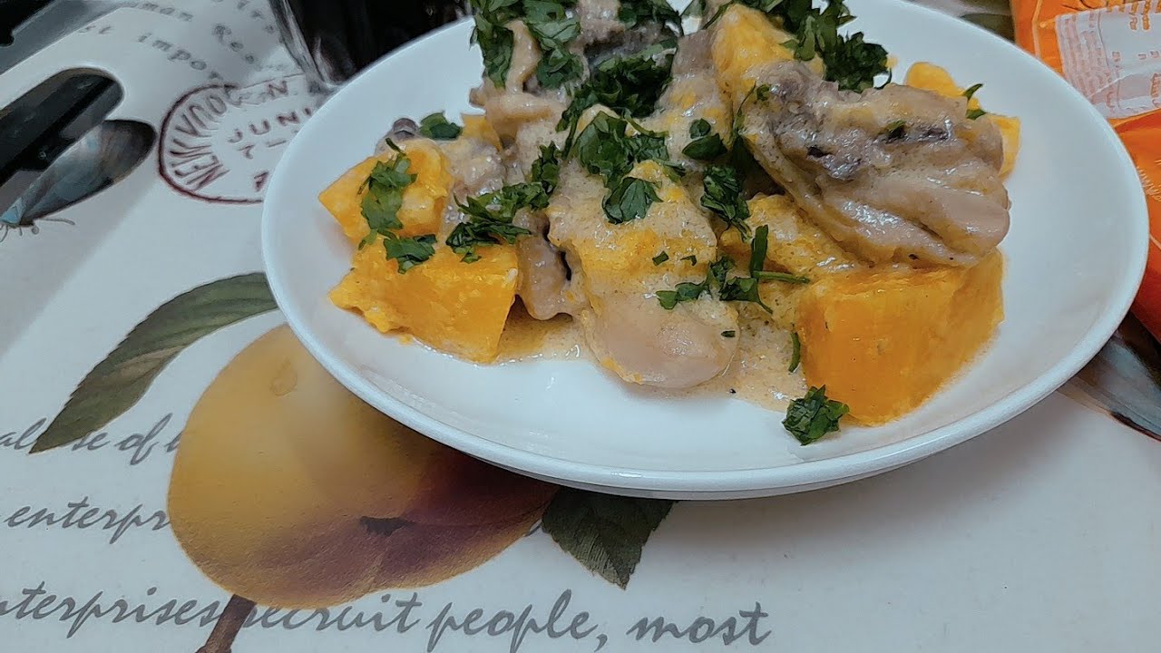 Kalabasa with cooking cream - YouTube