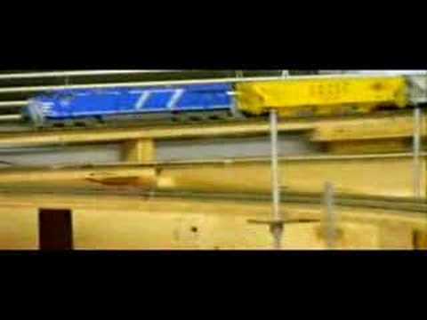 HO scale layout with helix (12-09-07) - YouTube