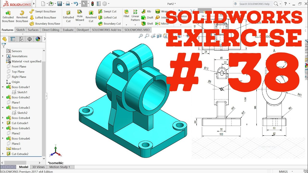 ⚡ Solidworks Tutorial Exercise 38 Solidworks Series 38 Tutorial