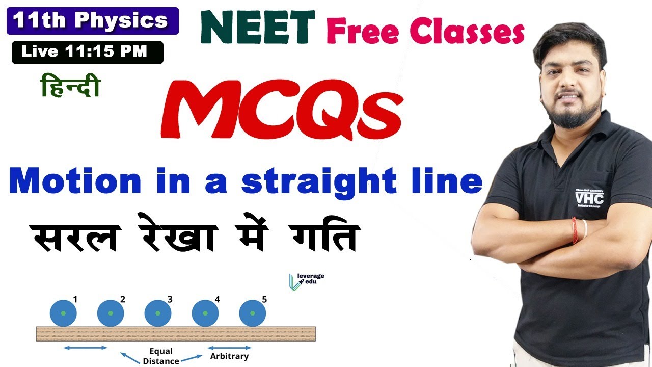 MCQs (NEET) Motion in a straight line, 11th Physics - YouTube