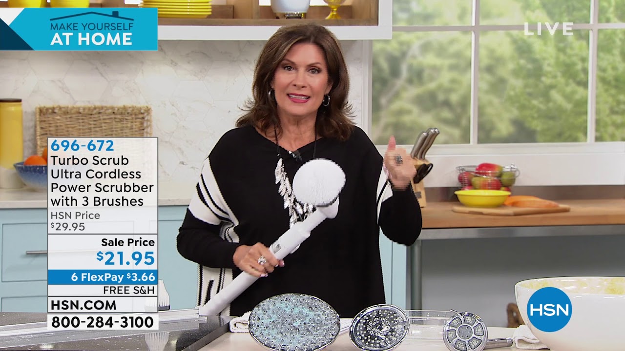 Turbo Scrub Ultra Cordless Power Scrubber with 3 Brushes - YouTube