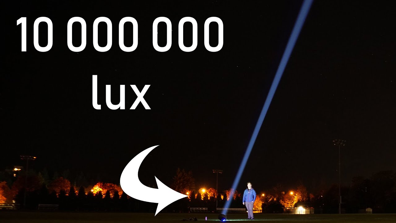 World's most powerful LED flashlight: The SYNIOSBEAM - YouTube