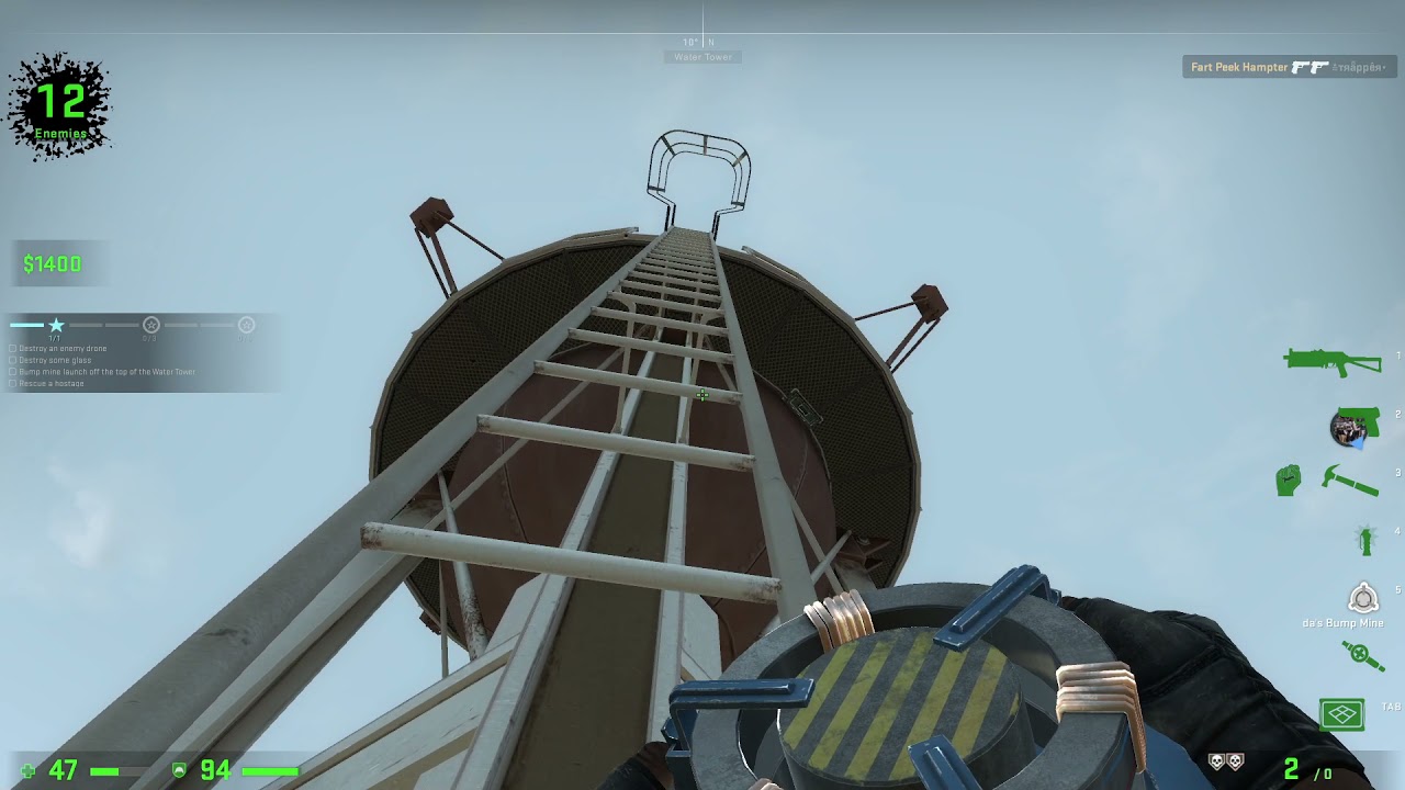 CS:GO Operation Riptide Bump Mine Launch Off Water Tower Blacksite (How ...