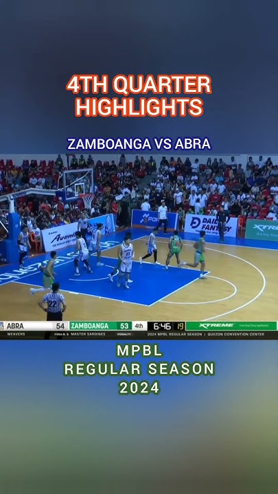 4th Quarter Highlights: Zamboanga vs Abra | MPBL Regular Season | #mpbl2024 #zamboanga #abra ...