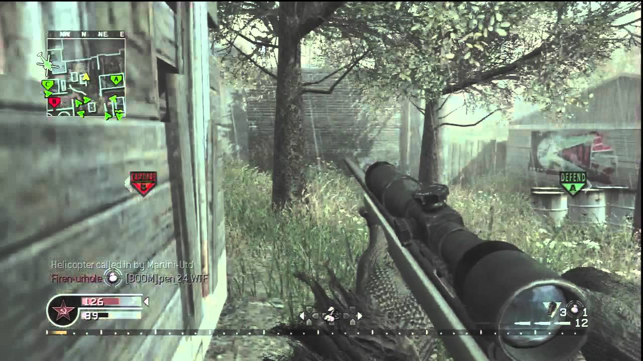 Cod 4 - 73-3-26 Ground War Domination On Downpour *Sniper Gameplay ...