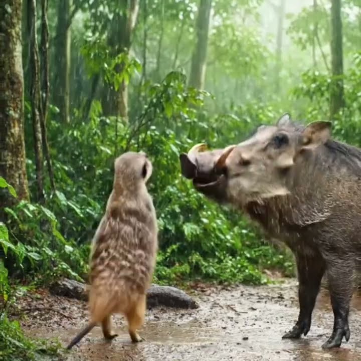 Timon and Pumbaa , Simba! #animals #babyanimal #wildlife #shorts #lion ...