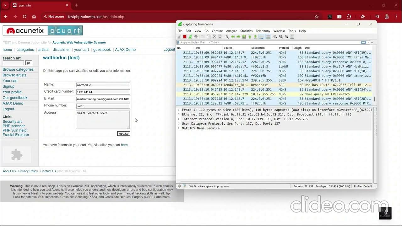 Network Security Technology - Sniffing to capture traffic using HTTP website and Wireshark - YouTube