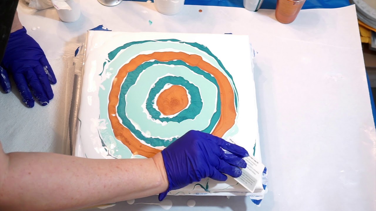Round Reverse Swipe Acrylic Painting - YouTube