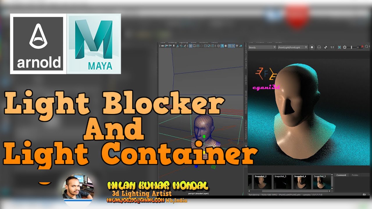 Maya Arnold Lighting For Beginner Complete Guide 08 Light Blocker And ...