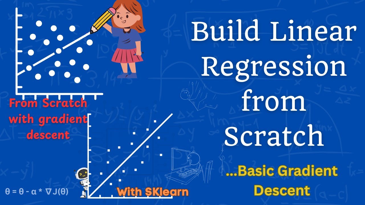 Linear Regression from scratch with gradient descent | sklearn | Learn ...