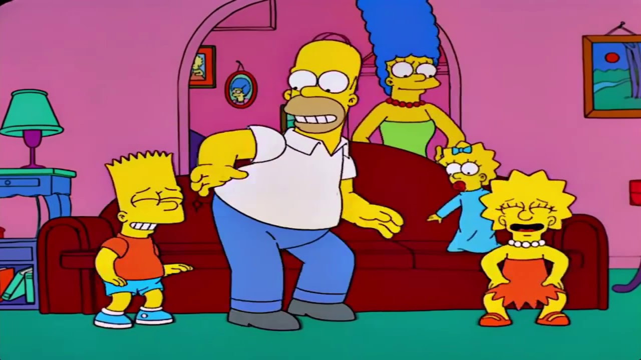 Los Simpson bailando la canción de Los Cazafantasmas (Ghostbusters ...