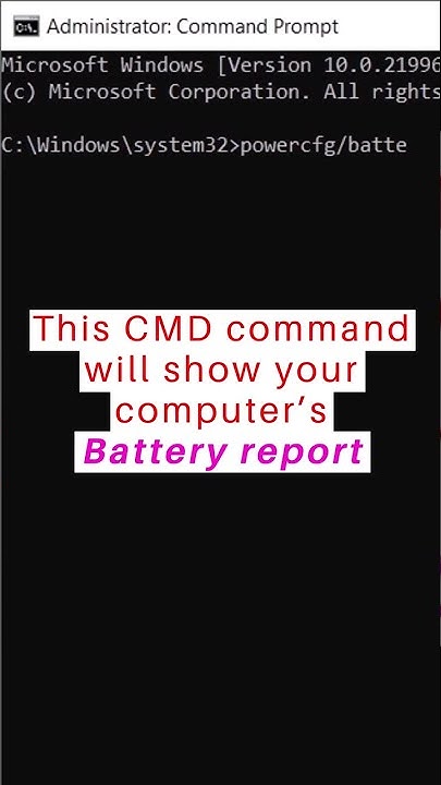 This CMD command will show your battery report #shorts - YouTube