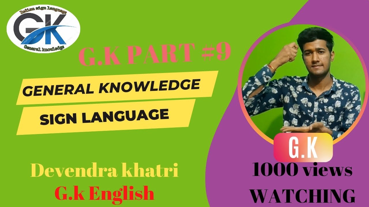 G.k part #9 #english #generalknowledge #signlanguage #deaf #indian ...