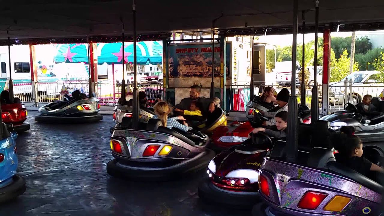 Bumper cars at the Florida State Fair. - YouTube