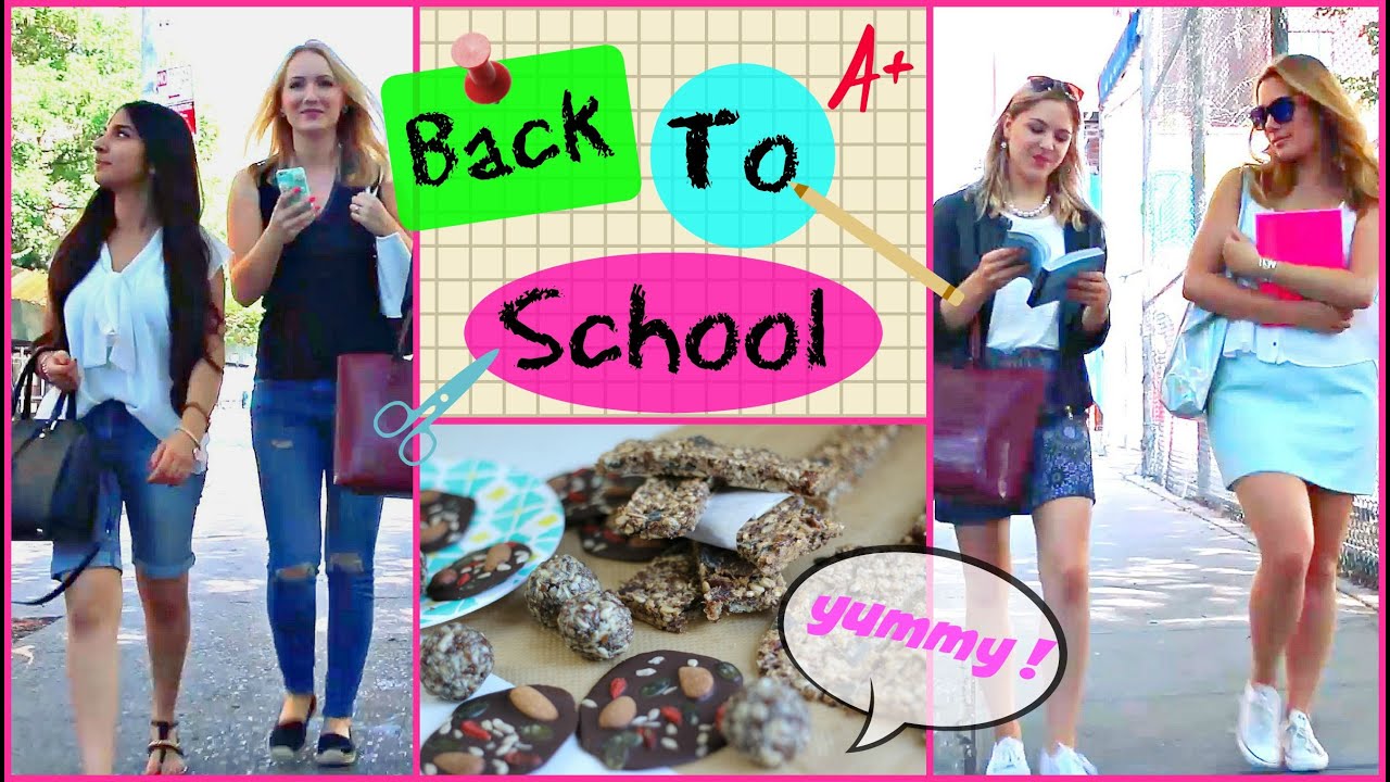 BACK TO SCHOOL Gesunde Snacks für die Schule/Uni/Arbeit | funnypilgrim - YouTube