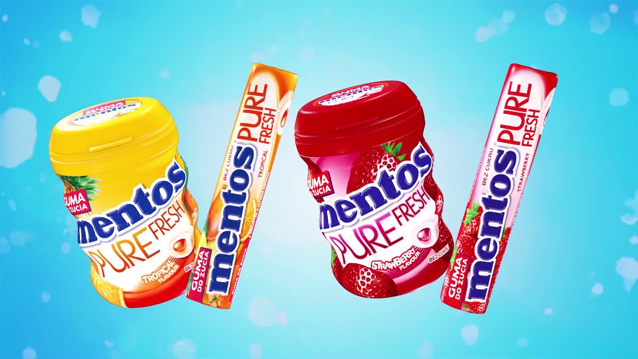 Mentos Pure Fresh Tropical & Strawberry - YouTube