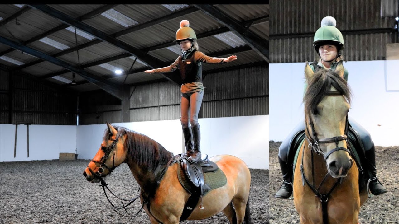 Horse-riding Exercise with a single jump - YouTube