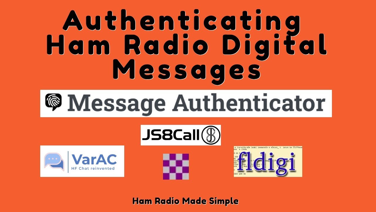 Message Authenticator App for Digital Ham Radio - YouTube