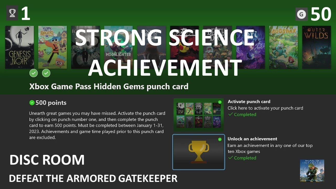 Xbox Game Pass Hidden Gems Punch Card Strong Science Achievement - YouTube