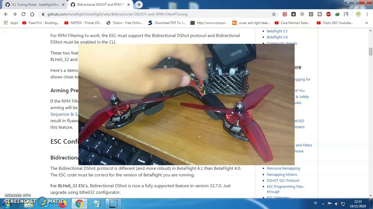 Cara Setting Betaflight 4.1 + Mengaktifkan Bidirectional DSHOT dan RPM ...