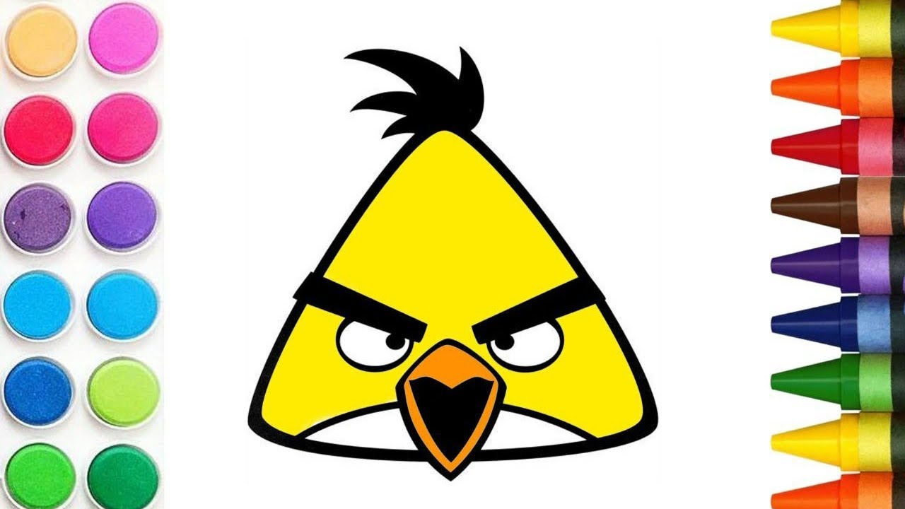 How to draw a Chuck from Angry Birds | Kızgın kuşlardan bir mandren ...