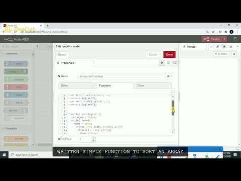 NODE RED | WRITING JAVASCRIPT FUNCTION | NODE JS PROGRAM - YouTube