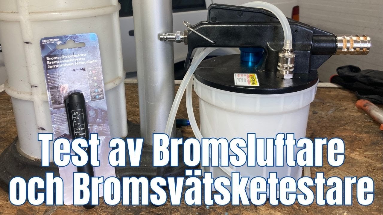 Testar Biltemas bromsluftare och bromsvätsketestare. - YouTube
