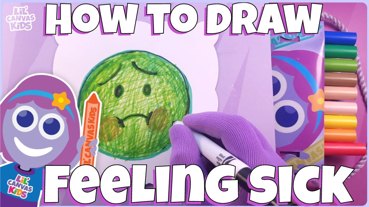 Draw a Silly 'Feeling Sick' Emoji! 🤢 ️ Fun Art for Kids - YouTube