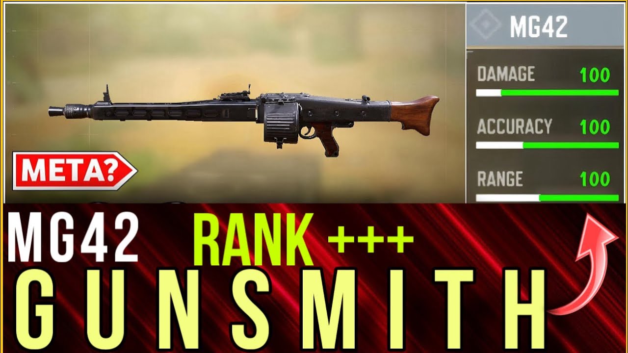 MG42 BEST GUNSMITH WITH HIGH FIRE RATE + ZERO RECOIL | 2024 NEW MG42 IS ...