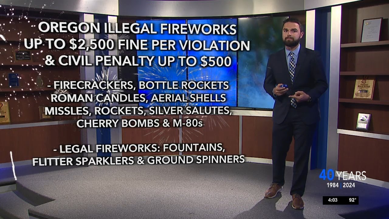 Firework restrictions in Oregon, California - YouTube