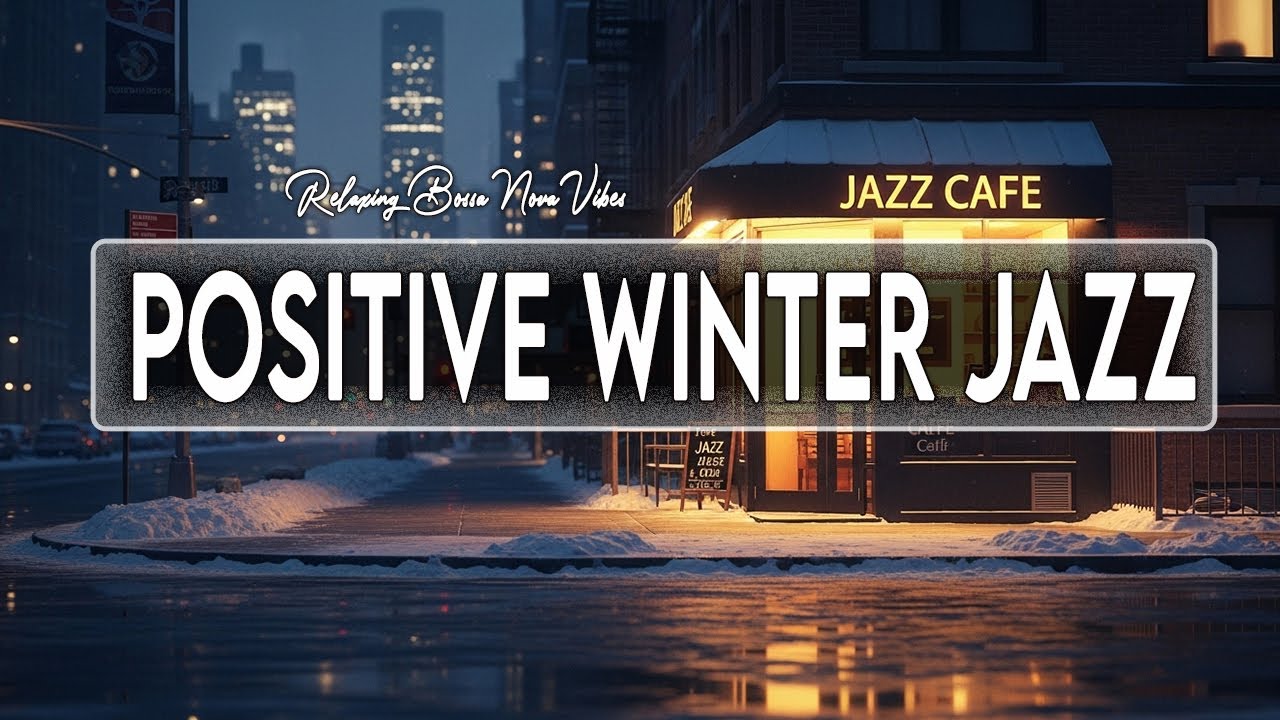 Exquisite Jazz on Quiet Winter Night ☕ Gentle Snowfall Outside Coffee ...