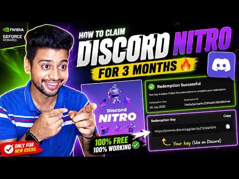 Claim 3 Months Discord Nitro Free With Nvidia Rewards 😍 | Claim 3 Months Nitro Easily 🥳