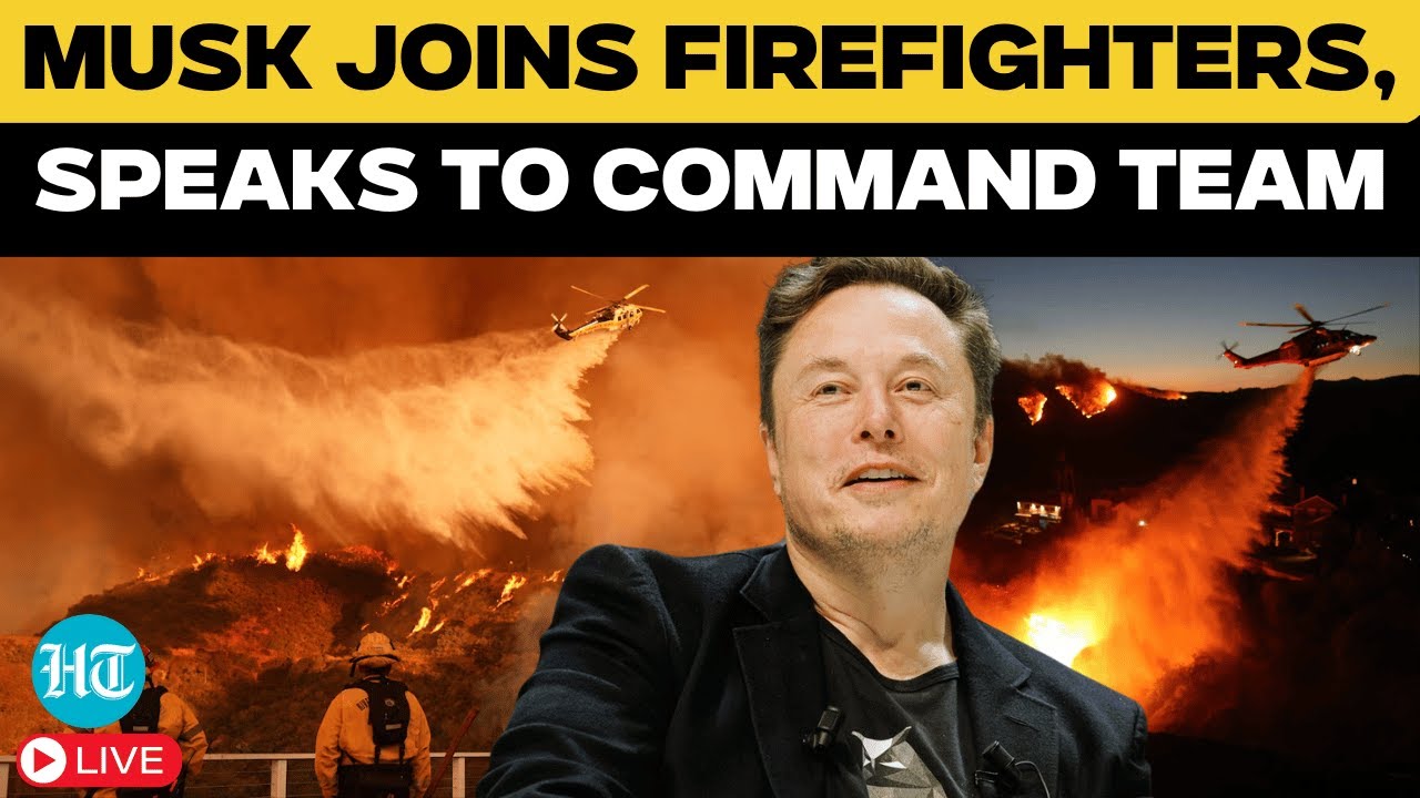 Los Angeles Fire LIVE | Elon Musk Meets LA Fire Command Team As ...