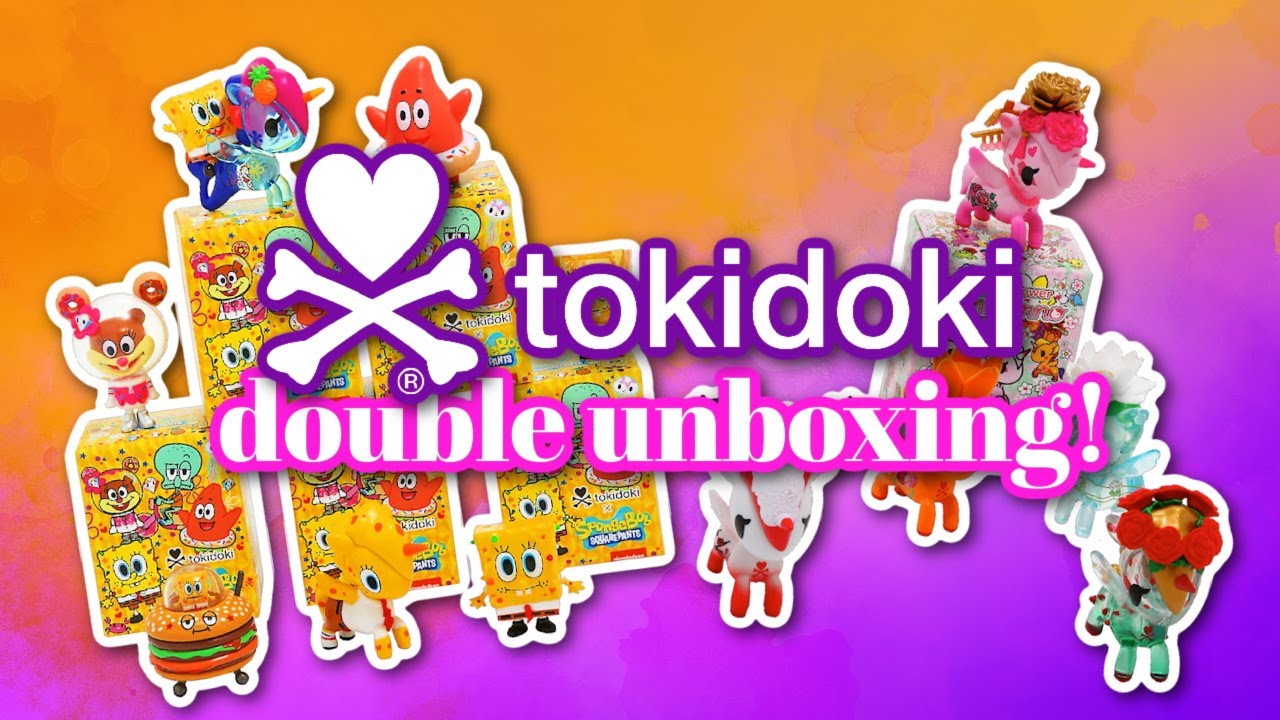 Double Tokidoki Unboxing 💐🍍 Tokidoki Spongebob & Flower Power Unicornos ...