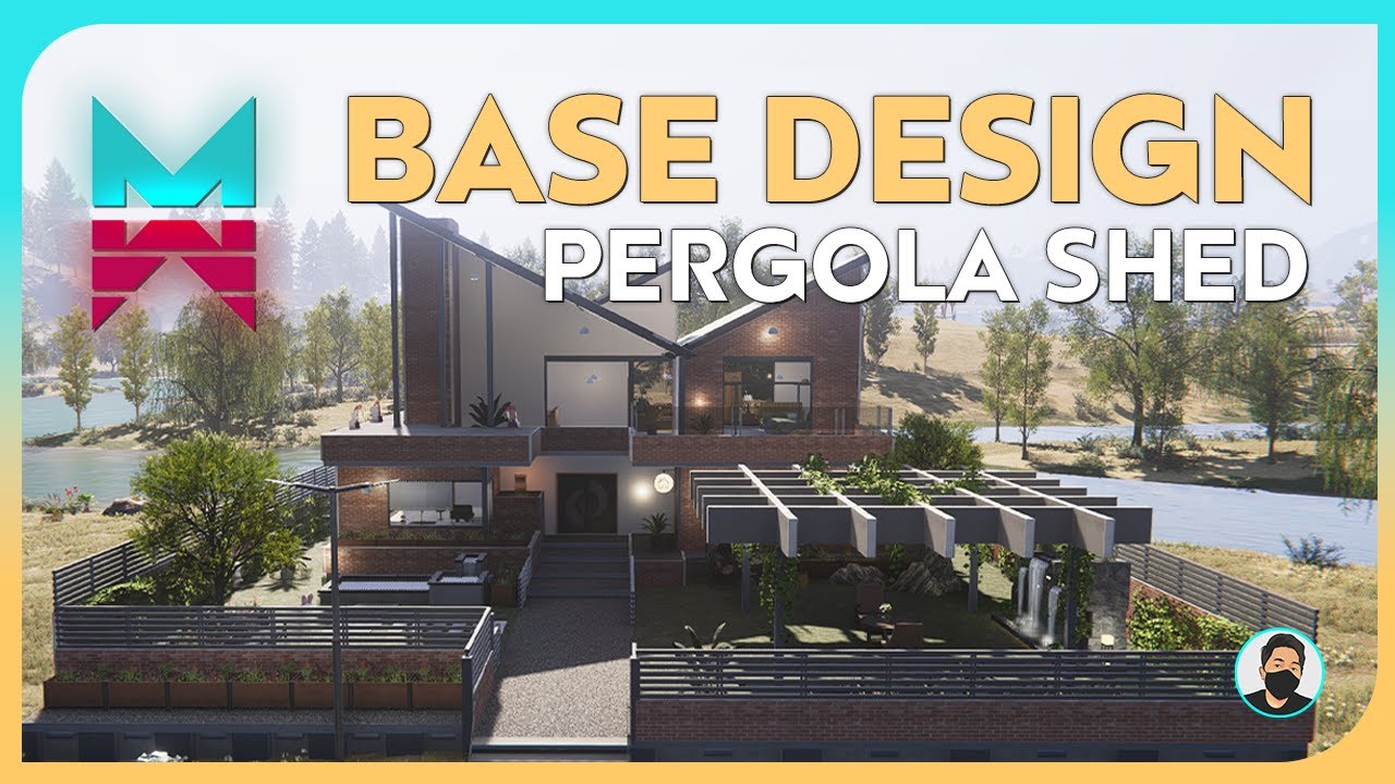 Creating Shed Roof Modern House with DIY Pergola - Once Human - YouTube