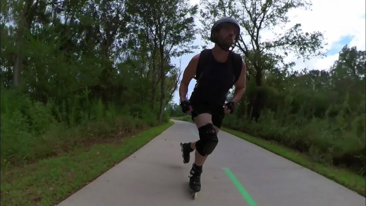 downhills on inlines at linc trail in georgia - YouTube